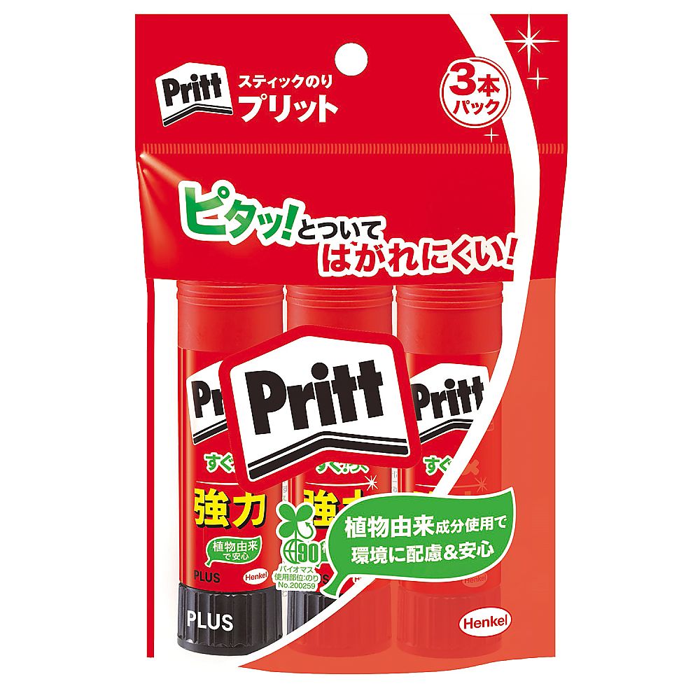 Pritt強粘着 ミディアム セリース 3本入 | NS-702-3P | プラス | 文房具・事務用品ならラクスルビジネスモールへ